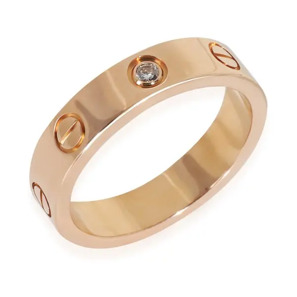 CARTIER Rose Gold Diamond Love Ring
