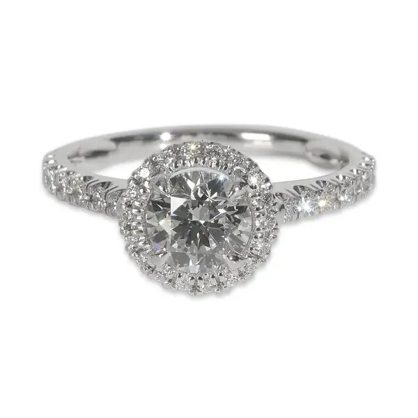 CARTIER 0.9 Ct Round Brilliant Diamond Destinee Engagement Ring - Platinum