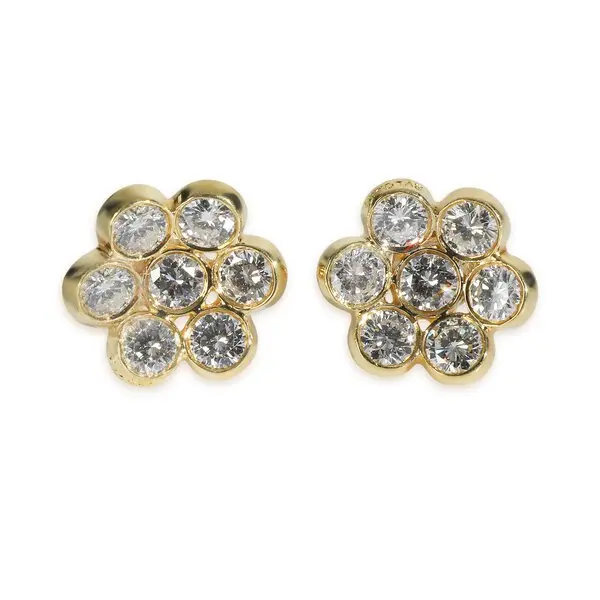 BVLGARI Yellow Gold Diamond Vintage Flower Cluster - Yellow_gold
