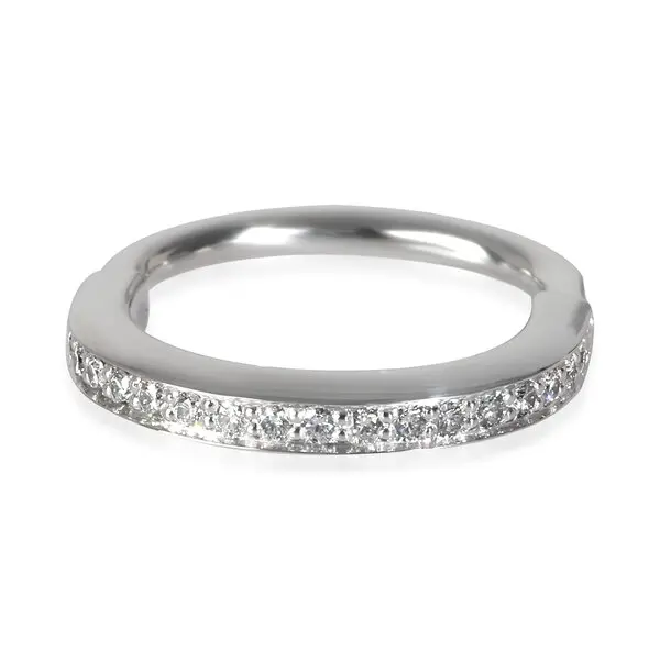 Tiffany & Co. 18k White Gold Diamond Lock Ring - White_gold