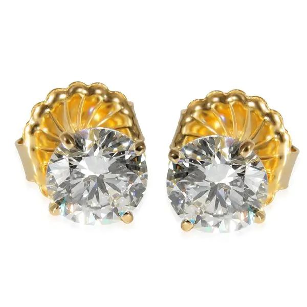 MYGEMMA 18k Yellow Gold 3.05 Ctw Diamond Stud Earrings - Yellow_gold