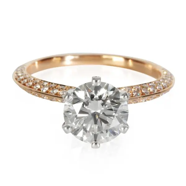 Tiffany & Co. 1.74 Ct Round Brilliant Diamond Engagement Ring - Pink_gold/platinum