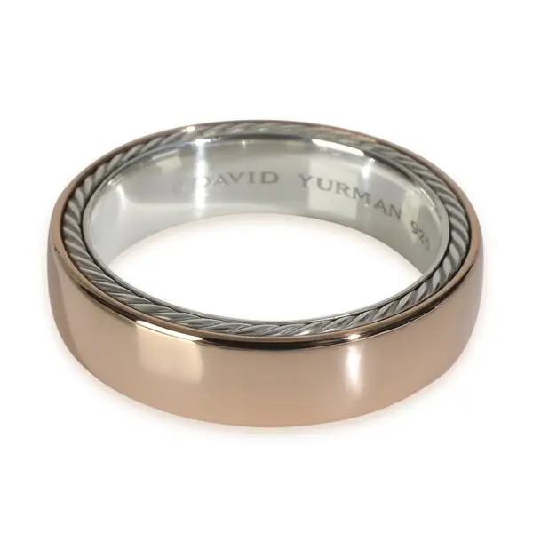 David Yurman Rose Gold & Sterling Silver Streamline Band - Pink_gold/sterling_silver