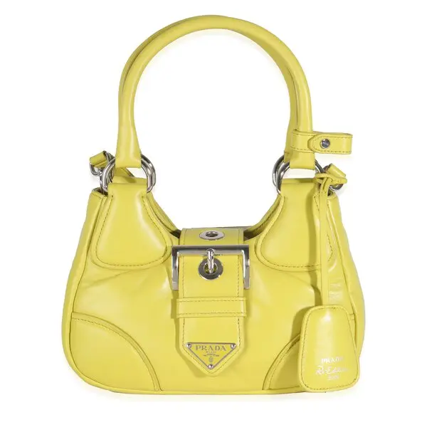 Prada Cedro Nappa Soft Padded Re-edition 2002 Moon Bag