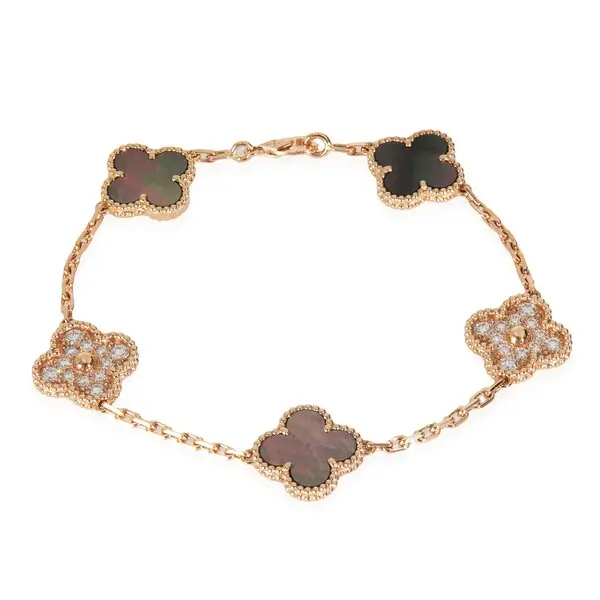Van Cleef & Arpels Rose Gold, Mother Of Pearl & Diamond Bracelet - Rose_gold