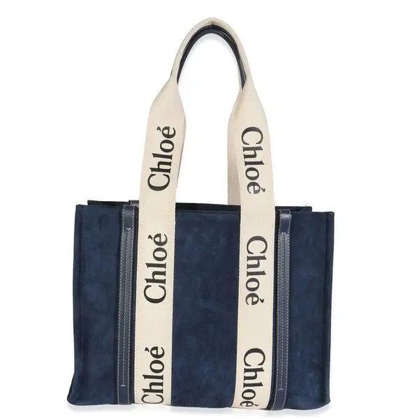 Chloé Woody Ribbon Tote - Blue