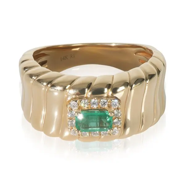 MYGEMMA Yellow Gold Emerald And Diamond Ring - Yellow_gold