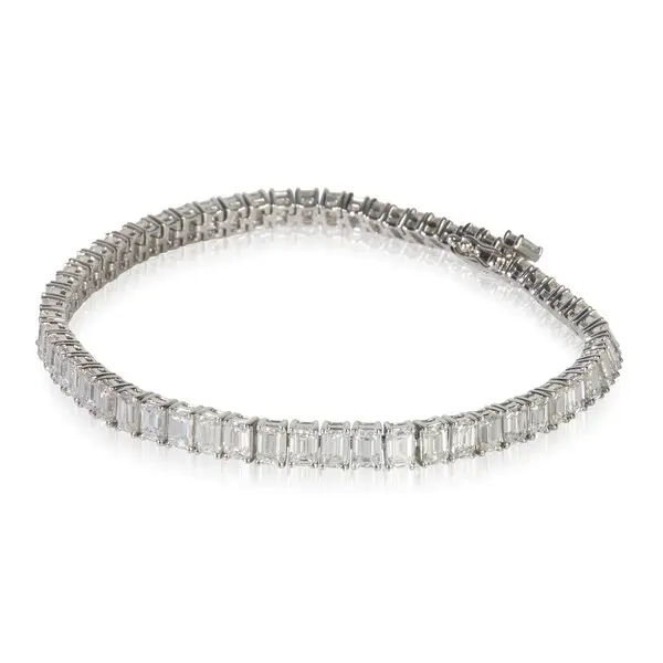 MYGEMMA Diamond Emerald Bracelet - Platinum