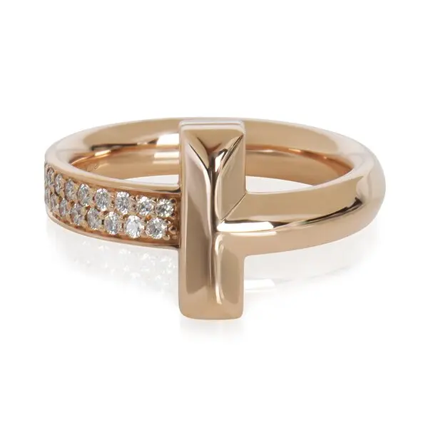 Tiffany & Co. Rose Gold Diamond T T1 Ring - Rose_gold