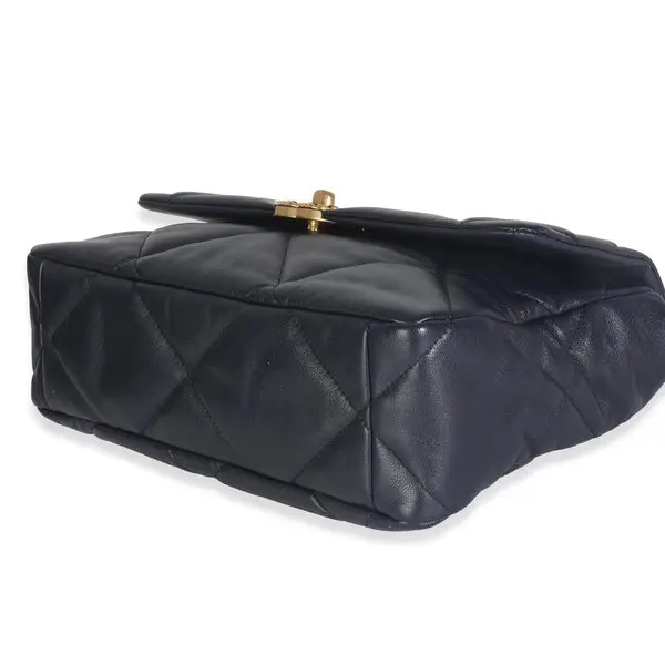 Chanel Navy Quilted Lambskin 19 Flap Bag