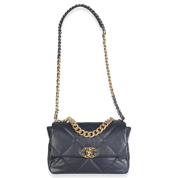 Chanel Navy Quilted Lambskin 19 Flap Bag