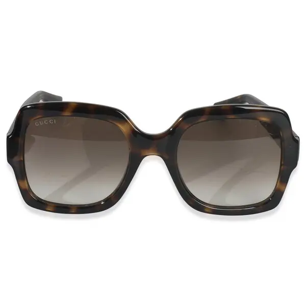 Gucci Acetate Gradient Square Lens Gg - Brown