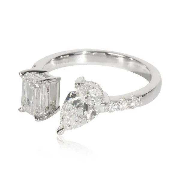 MYGEMMA 2.19 Ctw White Gold Lab-grown Diamond Ring