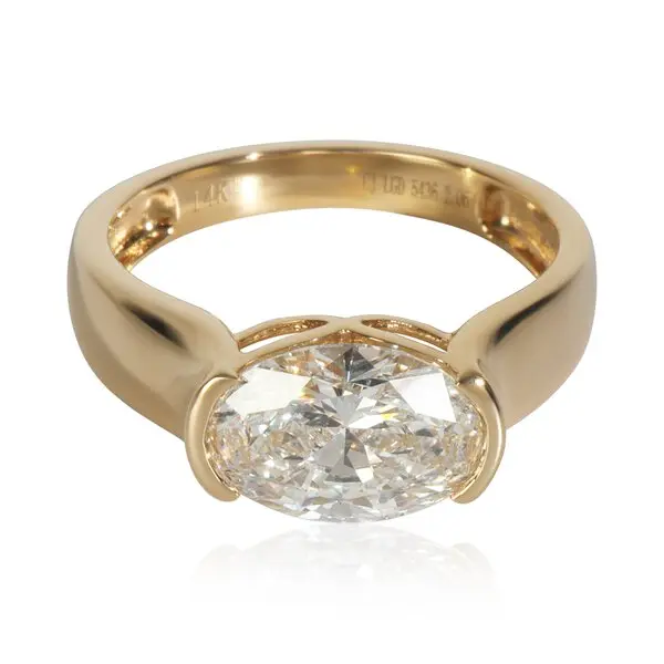 MYGEMMA 2.08 Ctw Yellow Gold Lab-grown Diamond Engagement Ring - Yellow_gold