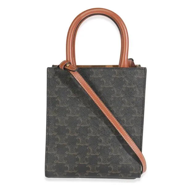 Celine Triomphe Canvas Vertical Cabas - Brown