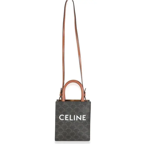 Celine Triomphe Canvas Vertical Cabas - Brown