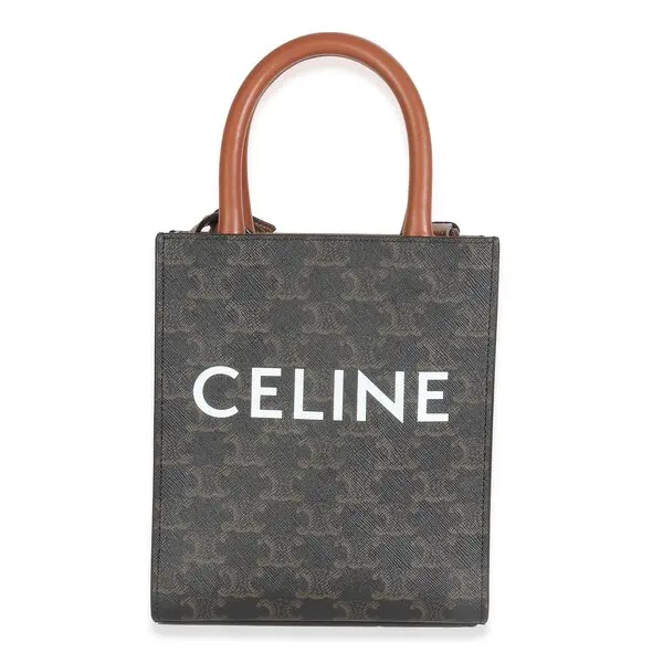 Celine Triomphe Canvas Vertical Cabas - Brown