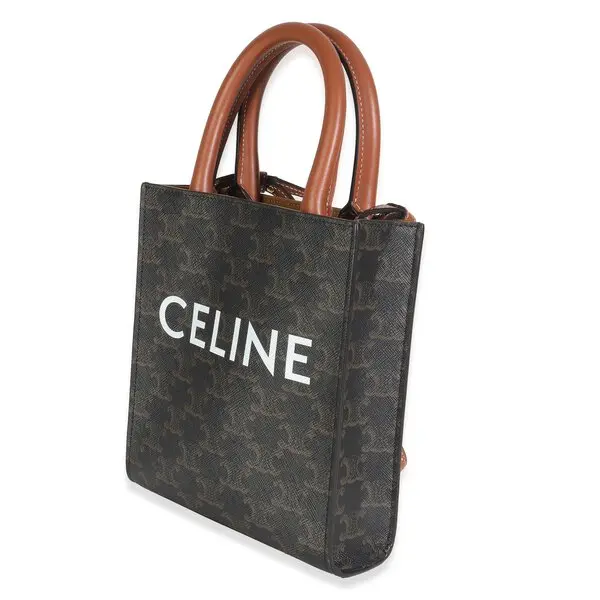 Celine Triomphe Canvas Vertical Cabas - Brown