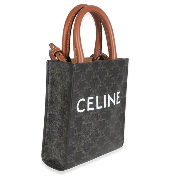 Celine Triomphe Canvas Vertical Cabas - Brown