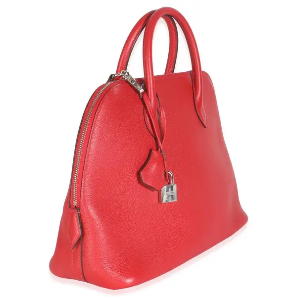 Hermès Rouge Pivoine Evercolor 1923 Bolide 30 Phw