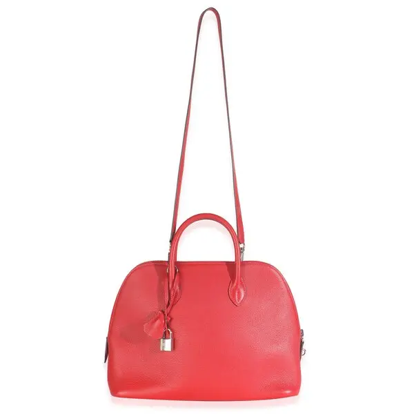 Hermès Rouge Pivoine Evercolor 1923 Bolide 30 Phw