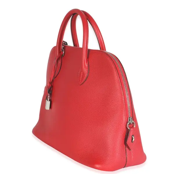 Hermès Rouge Pivoine Evercolor 1923 Bolide 30 Phw - Red