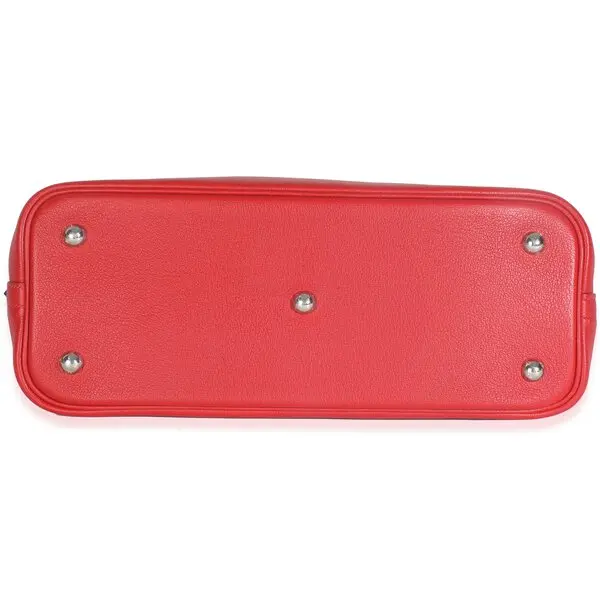 Hermès Rouge Pivoine Evercolor 1923 Bolide 30 Phw - Red