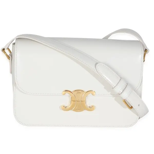 Celine Classique Triomphe Bag - White