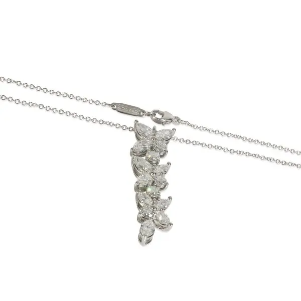 Tiffany & Co. Diamond Victoria Mixed Cluster Drop Pendant