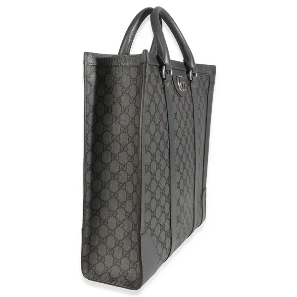 Gucci Gg Coated Canvas Ophidia Tote - Gray