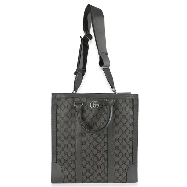 Gucci Gg Coated Canvas Ophidia Tote - Gray