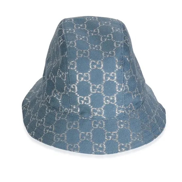 Gucci Monogrammed Bucket Hat - Blue
