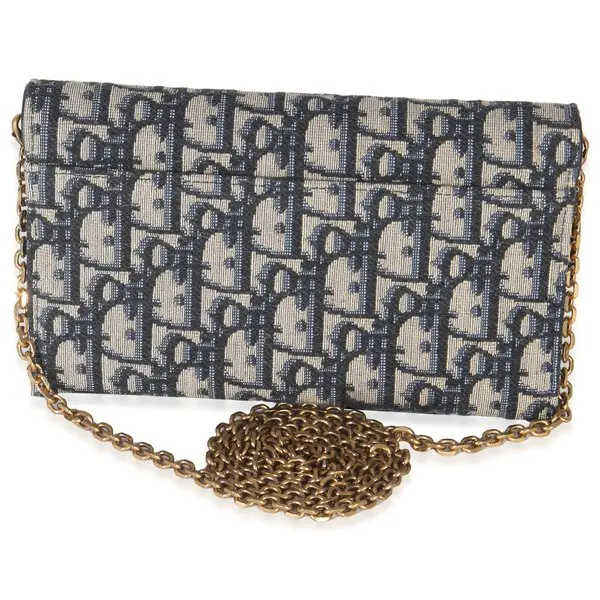 Dior Oblique Canvas Saddle Chain Pouch