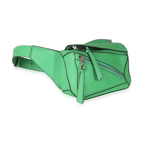Loewe Calfskin Puzzle Belt Bag - Green
