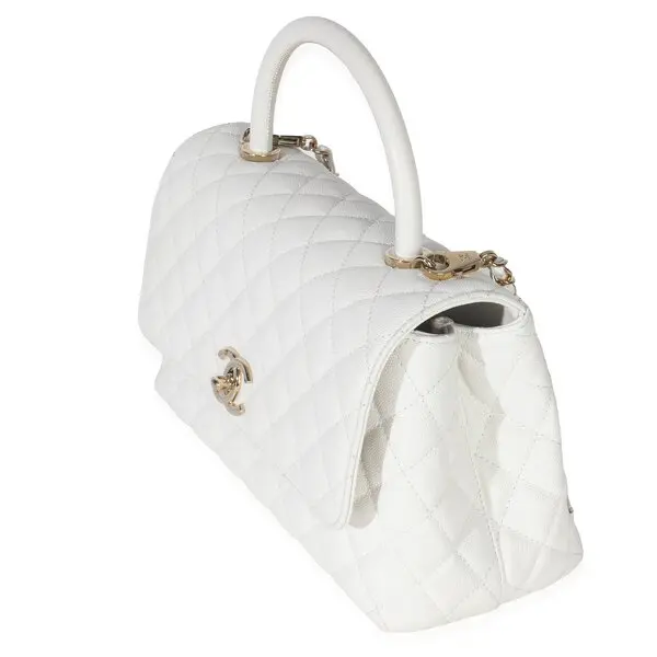 Chanel Quilted Caviar Coco Top Handle Bag