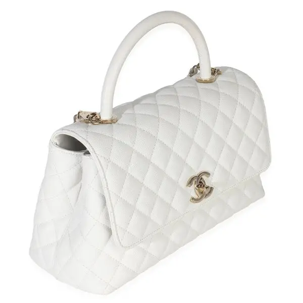 Chanel Quilted Caviar Coco Top Handle Bag