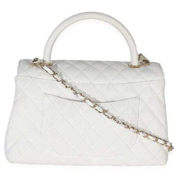 Chanel Quilted Caviar Coco Top Handle Bag