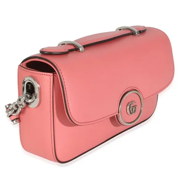 Gucci Senna Calfskin Petite Gg Top Handle Shoulder Bag