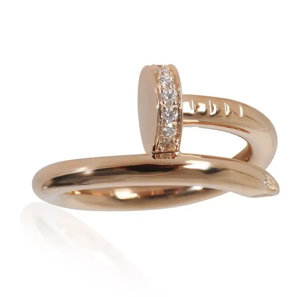 CARTIER Juste Un Clou 18k Rose Gold Diamond Ring - Rose_gold