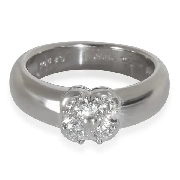 Mikimoto Diamond Vintage Clover Ring - Platinum