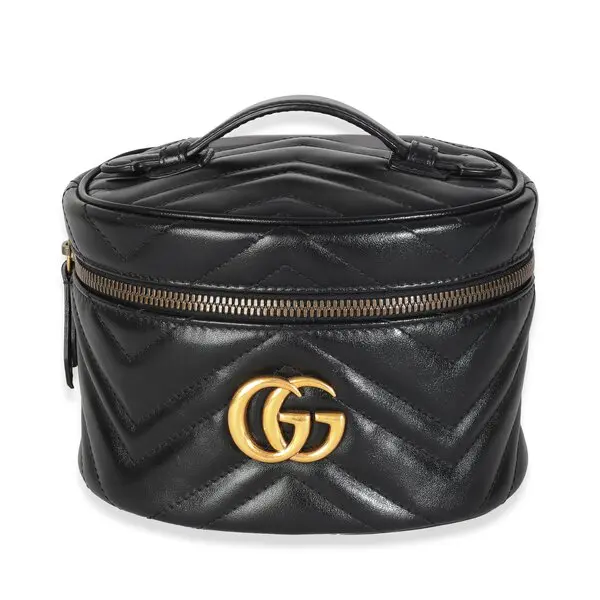Gucci Calfskin Matelasse Gg Marmont Round Backpack