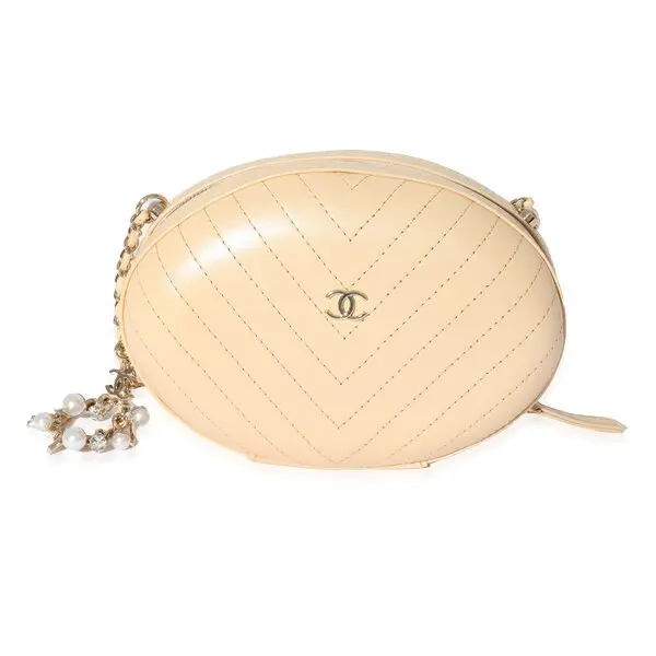 Chanel Chevron Leather Evening Bag