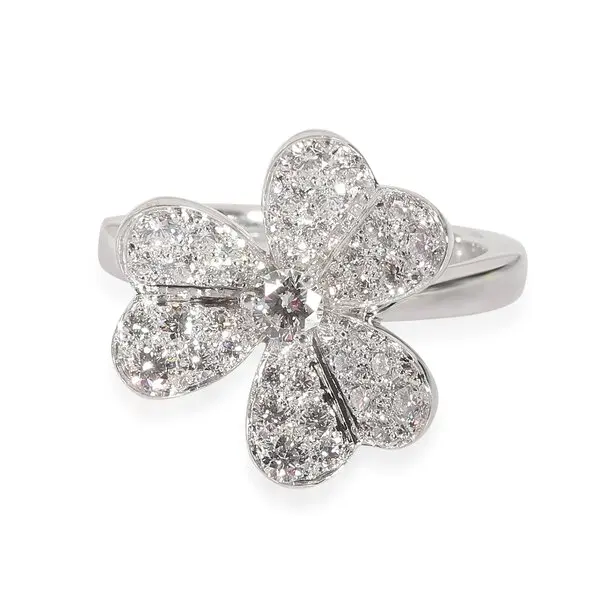 Van Cleef & Arpels Frivole Ring In 18k White Gold With 0.80ctw Diamonds - White_gold