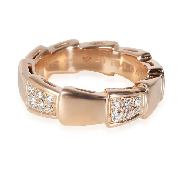 BVLGARI Serpenti 18k Rose Gold Diamond Fashion Ring - Rose_gold