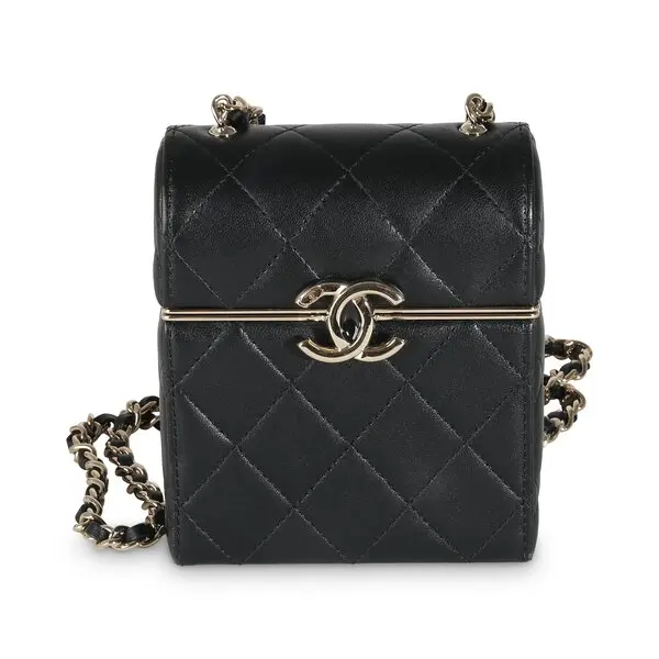 Chanel 2021 Quilted Lambskin Box Chain Vanity