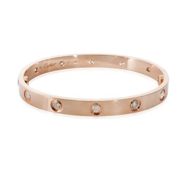 Cartier Love Bracelet With 10 Diamonds - Rose_gold