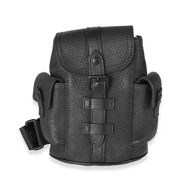 LOUIS VUITTON Taurillon Nano Christopher - Black