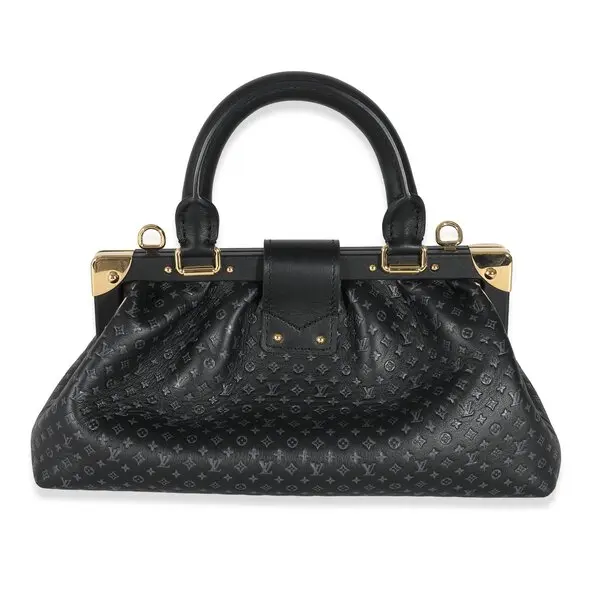 LOUIS VUITTON Embossed Calfskin Nanogram Clutch