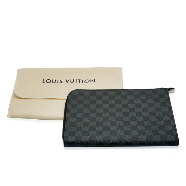LOUIS VUITTON Damier Graphite Canvas Pochette Jour Pm
