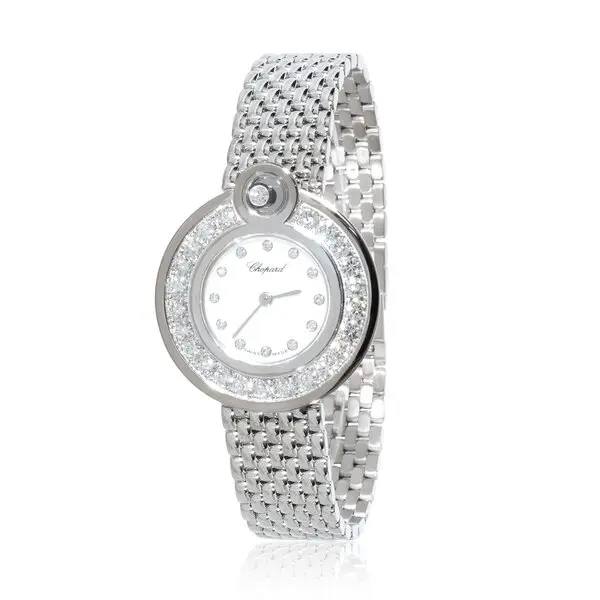 Chopard Happy Diamond Watch In 18k White Gold - White_gold